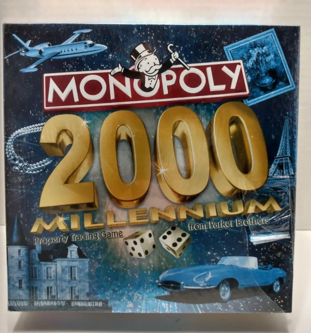 Vintage Monopoly Millennium Edition 2000 Game Gold New Factory Sealed ...