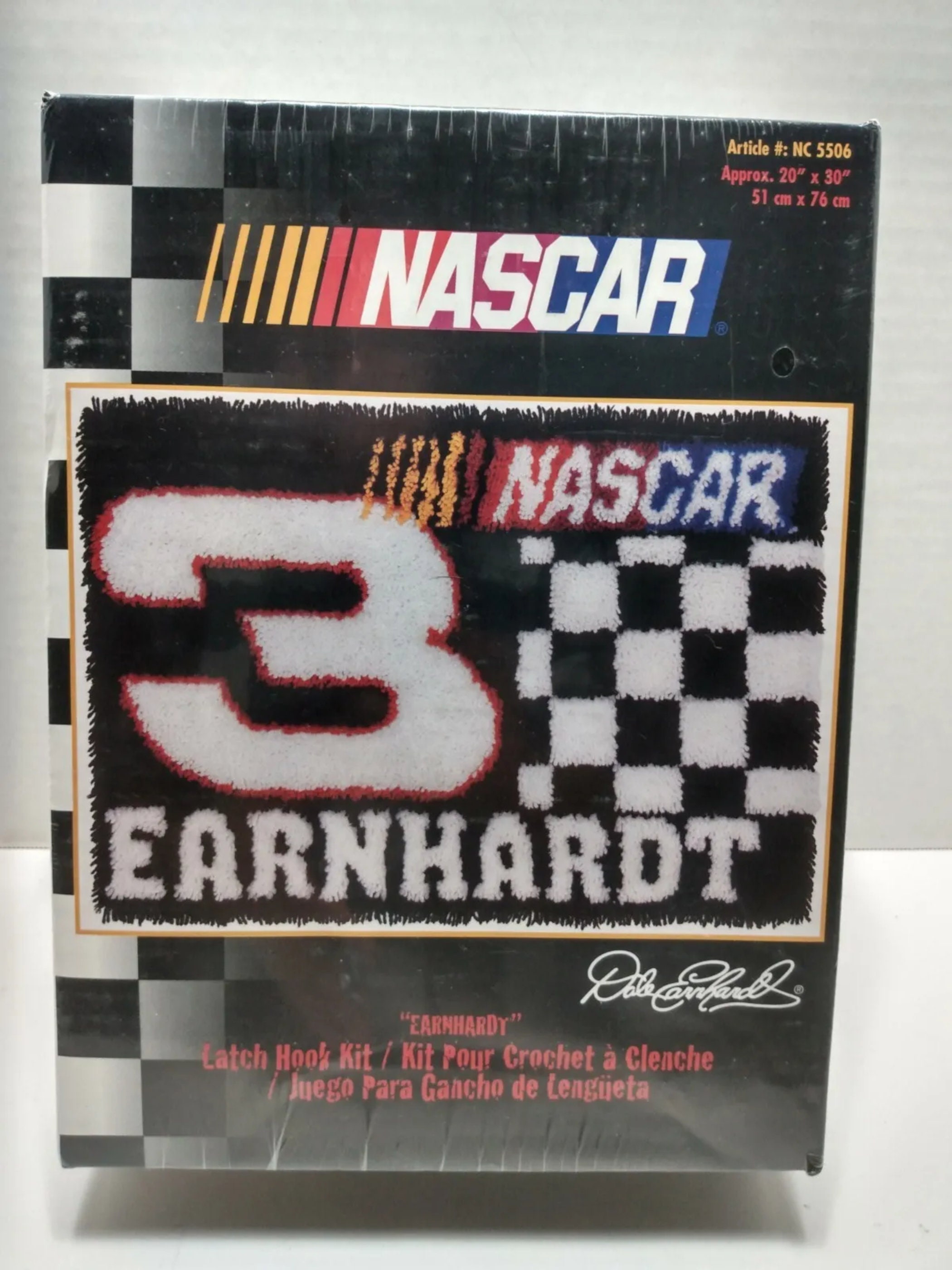 Vintage 1999 Dale Earnhardt, Sr. 3 Nascar Latch Hook Rug Kit by Caron ...