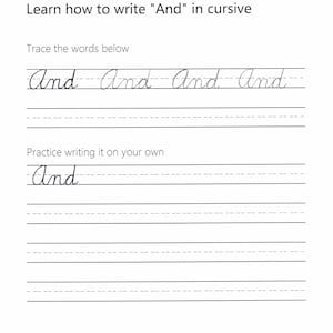Cursive Letter Worksheets for 3 Letter Words - Instant Download! - Etsy