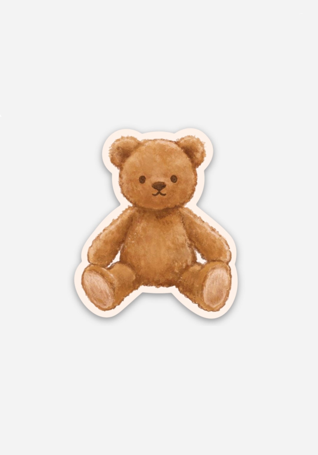 Teddy Bear Sticker 2 SIZE OPTIONS - Etsy