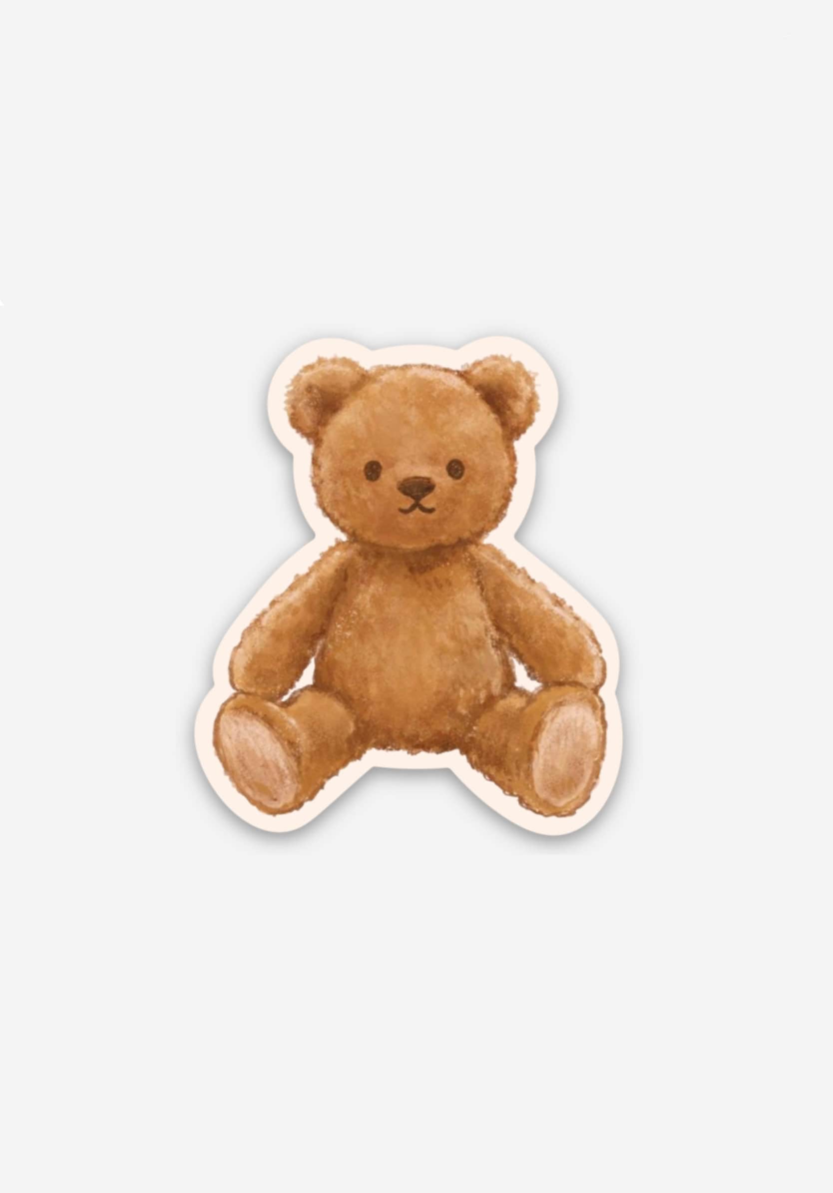 Teddy Bear Sticker 2 SIZE OPTIONS - Etsy