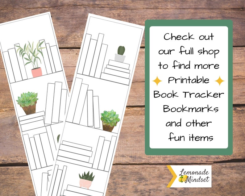 Book Tracker Bookmark Printable Reading Tracker Digital - Etsy