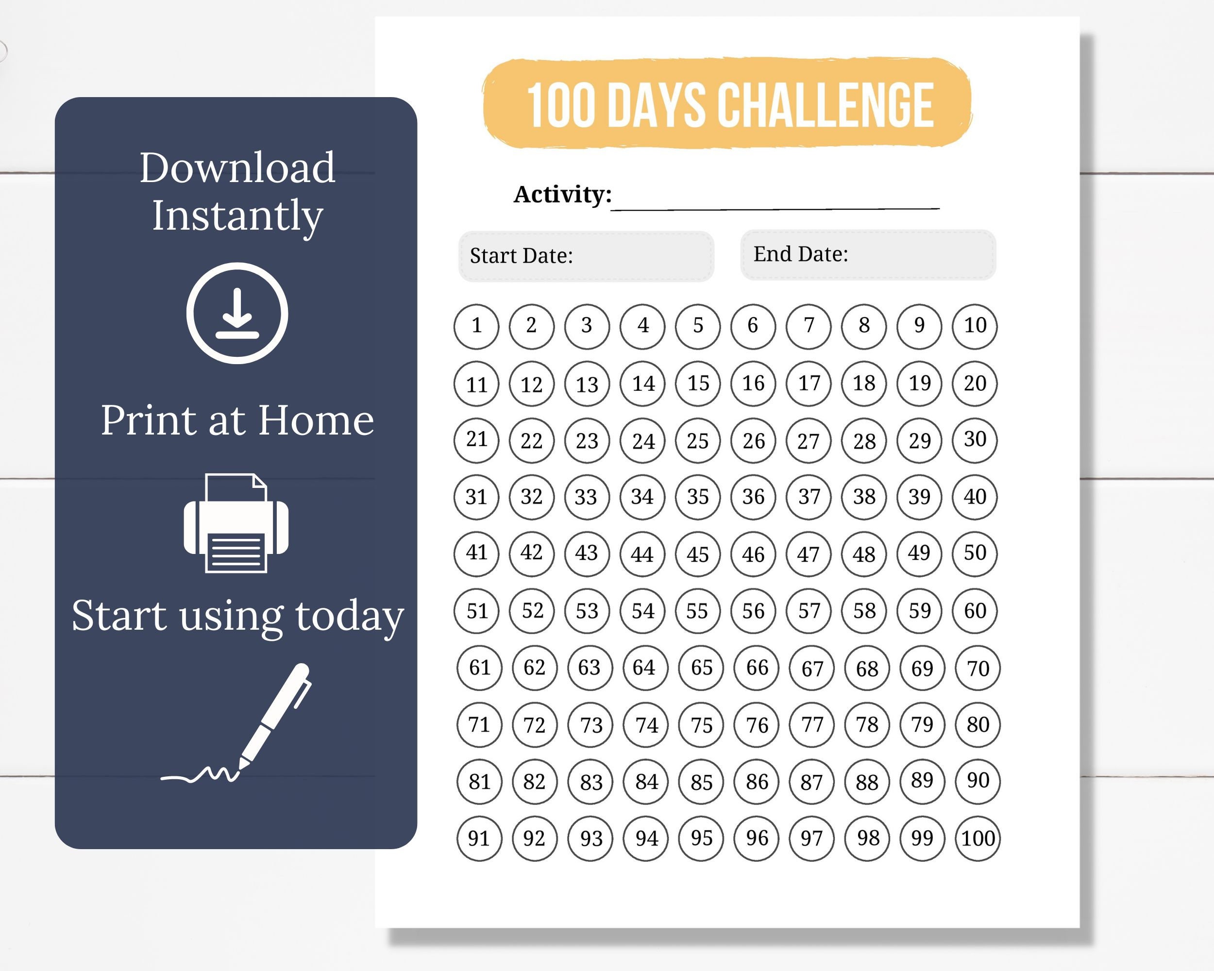 100 Days Challenge, No Spend Challenge, Money Saving Challenge, 10k in ...