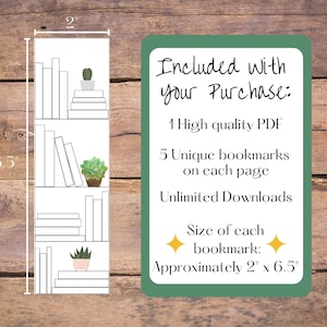 Book Tracker Bookmark Printable | Reading Tracker Digital Download ...