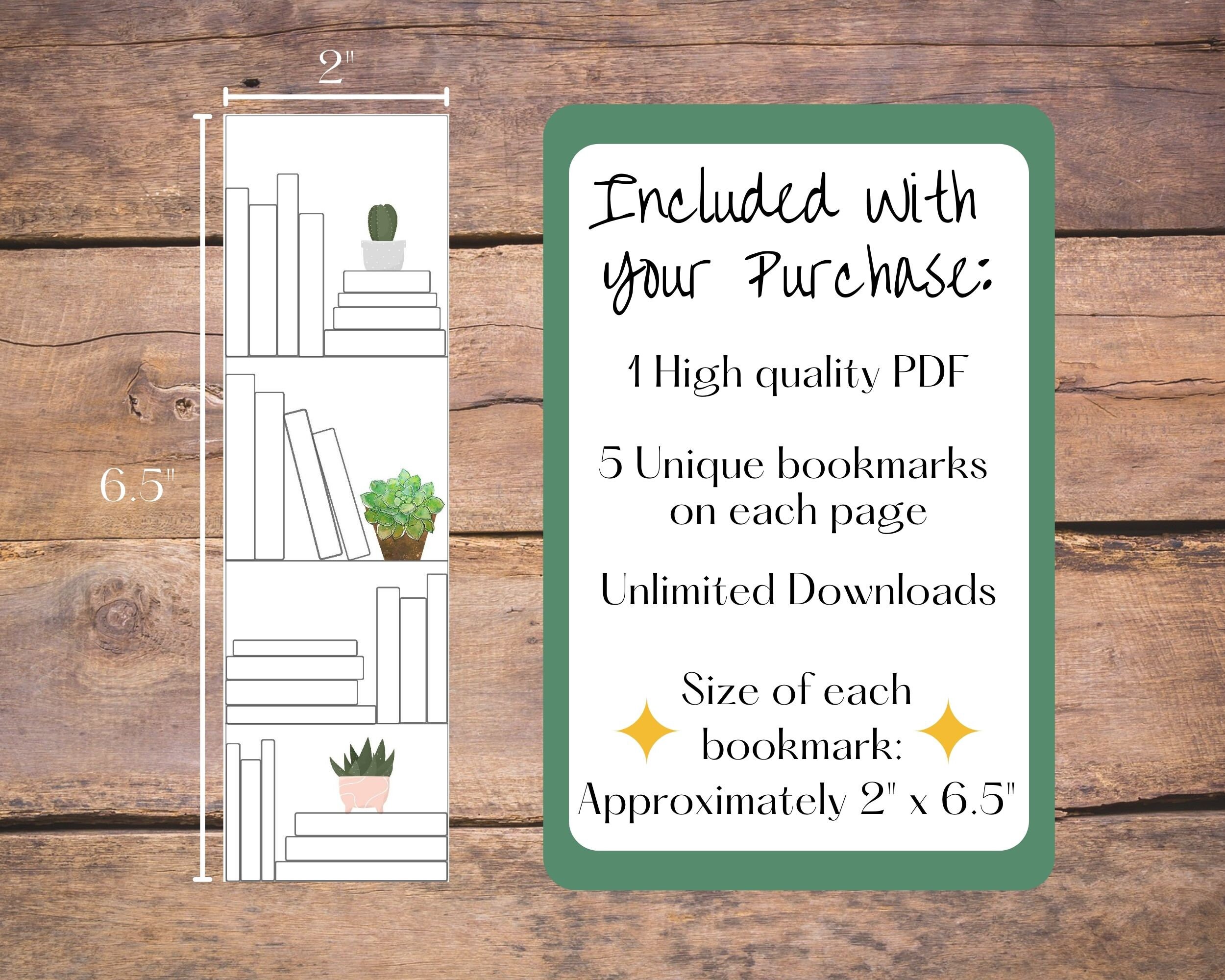 Book Tracker Bookmark Printable Reading Tracker Digital - Etsy