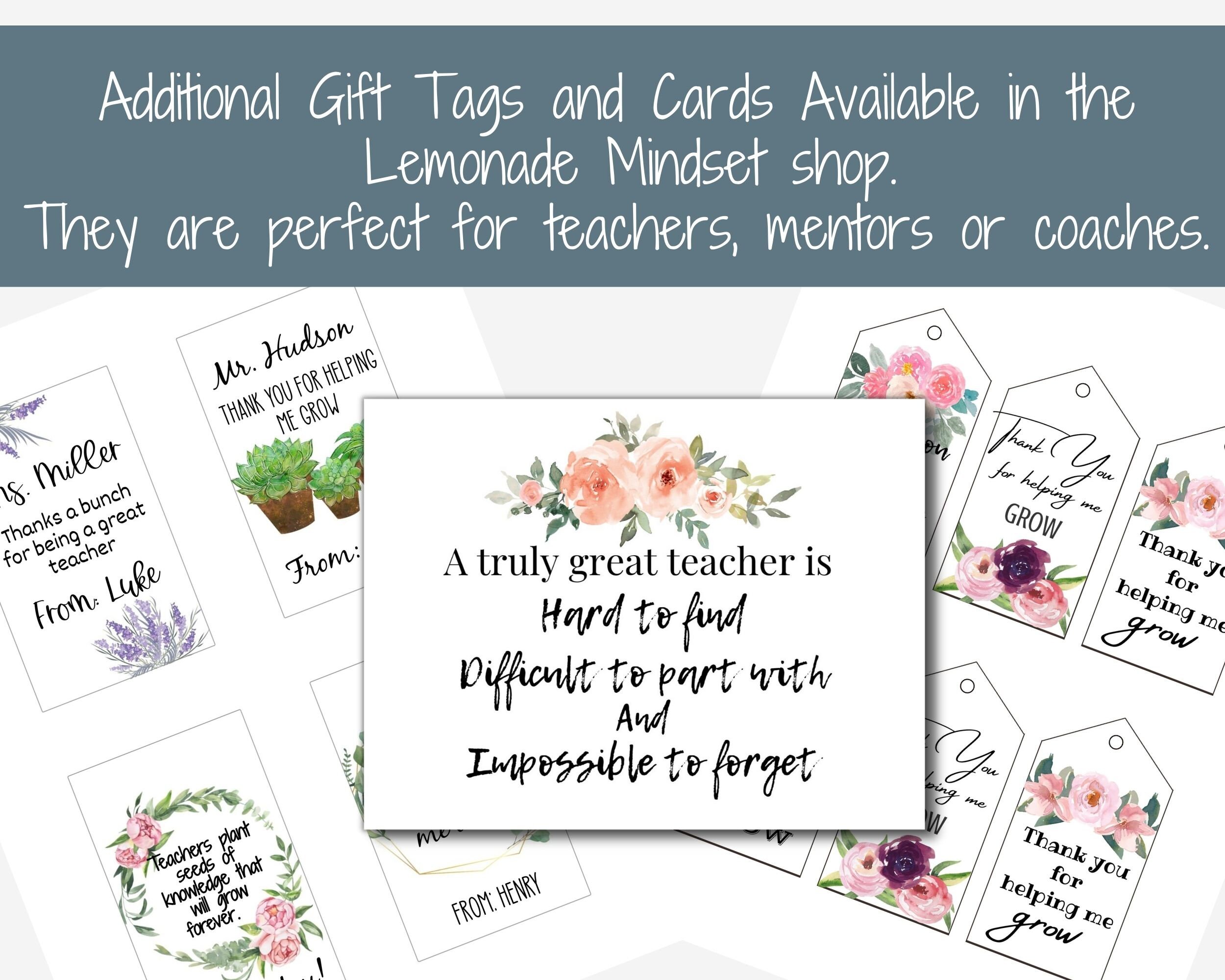 Teacher Appreciation Card Printable Teacher Appreciation Week Gift A ...