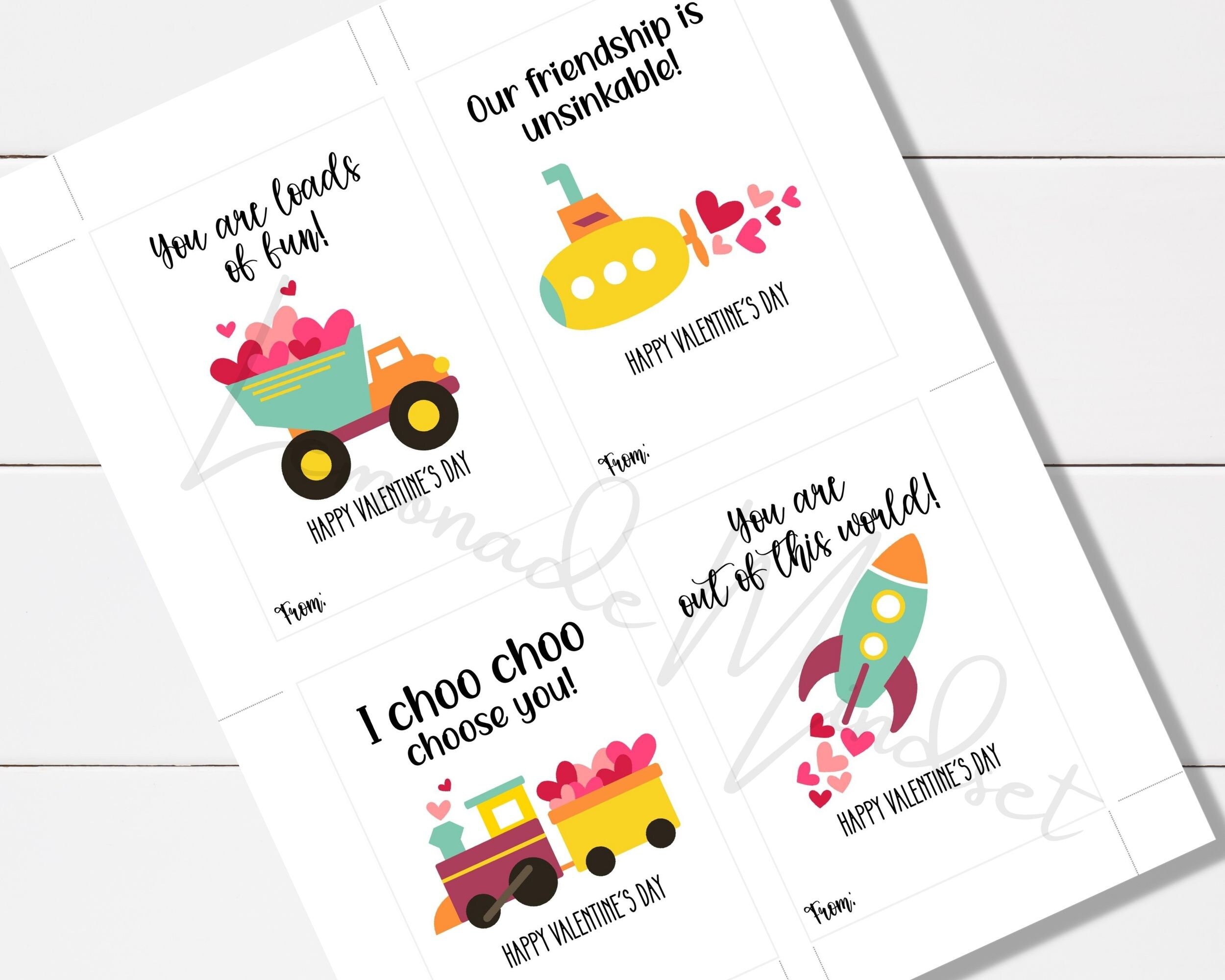 Valentine's Day Card for Kid's Class, Kid's Valentine's Day Card for ...