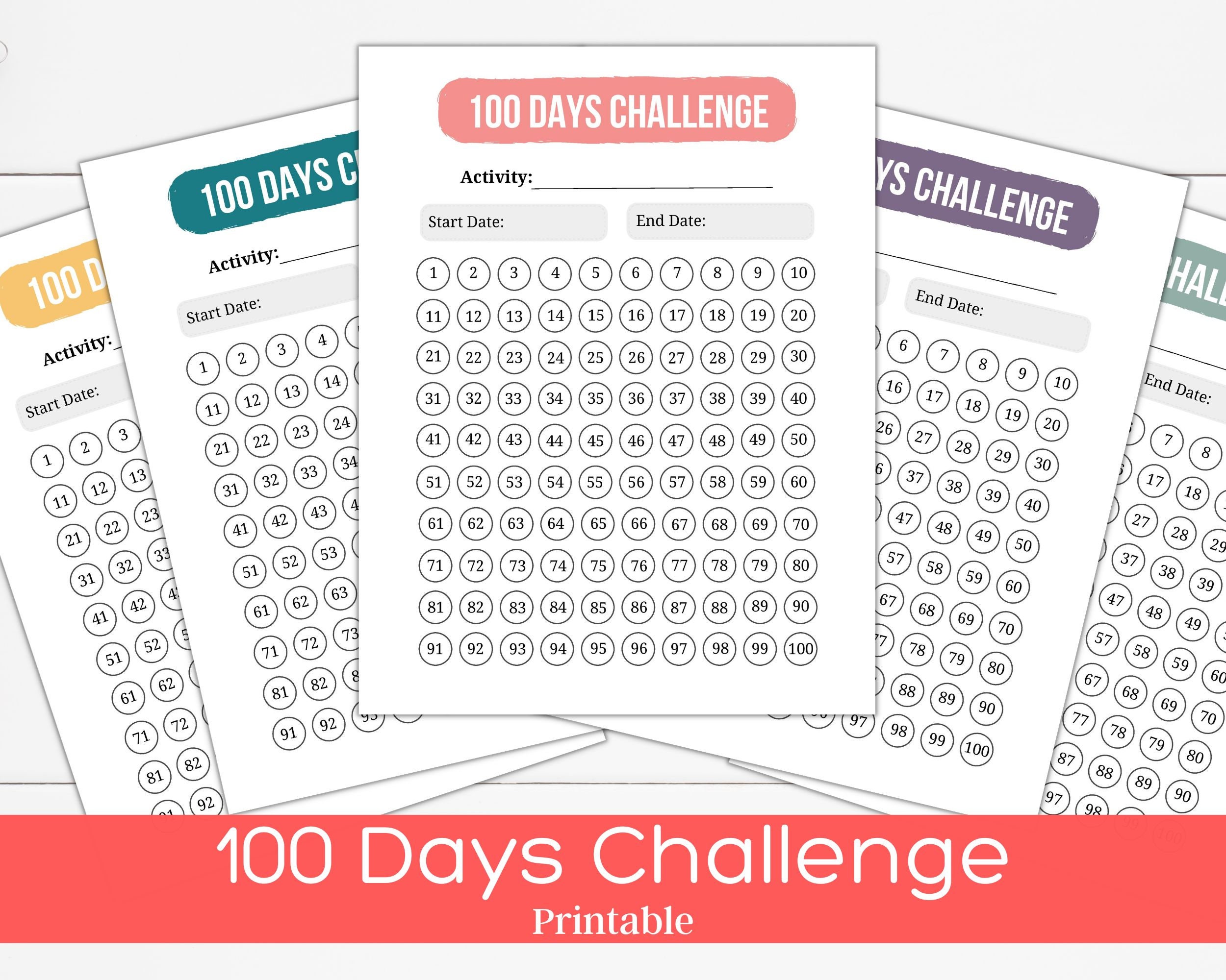 100 Days Challenge, No Spend Challenge, Money Saving Challenge, 10k in ...