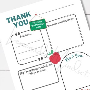 End of School Year Printable, Teacher Appreciation Personalized Gift ...