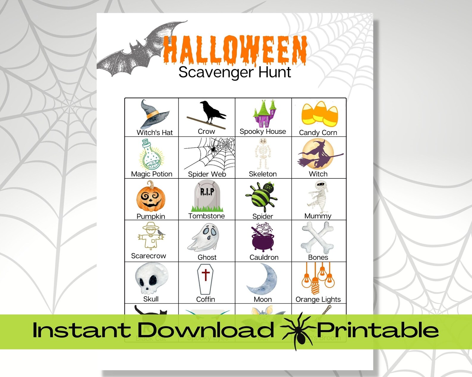 Halloween Scavenger Hunt Treasure Hunt Halloween Party - Etsy