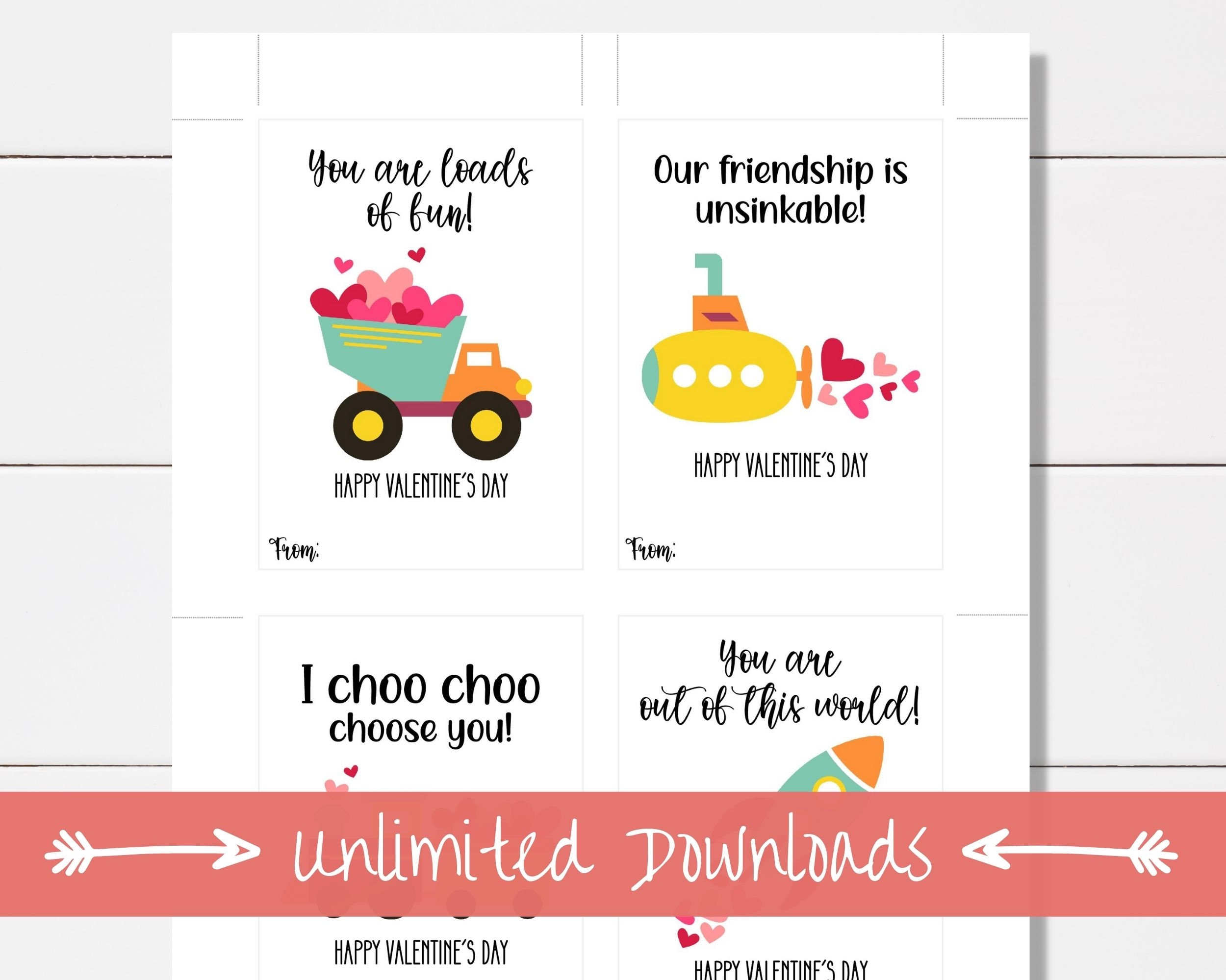 Valentine's Day Card for Kid's Class, Kid's Valentine's Day Card for ...