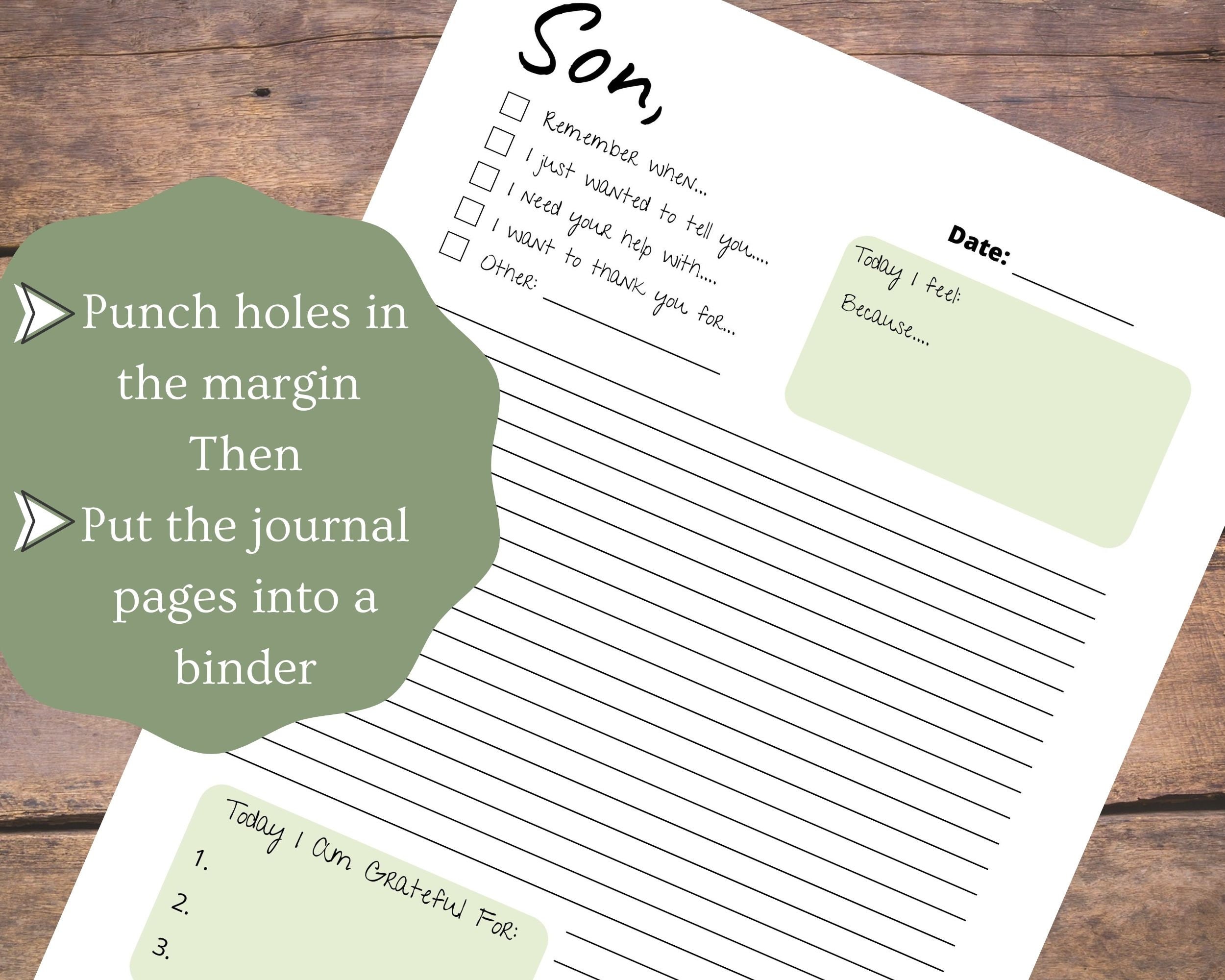 Mommy and Me Journal Template | Kid's Journal Printable | Mom and Me ...
