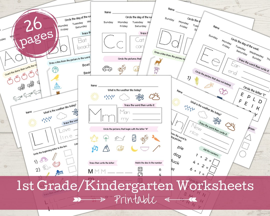 1st Grade Worksheets, Kindergarten Worksheets, Preschool Workbook, Busy ...