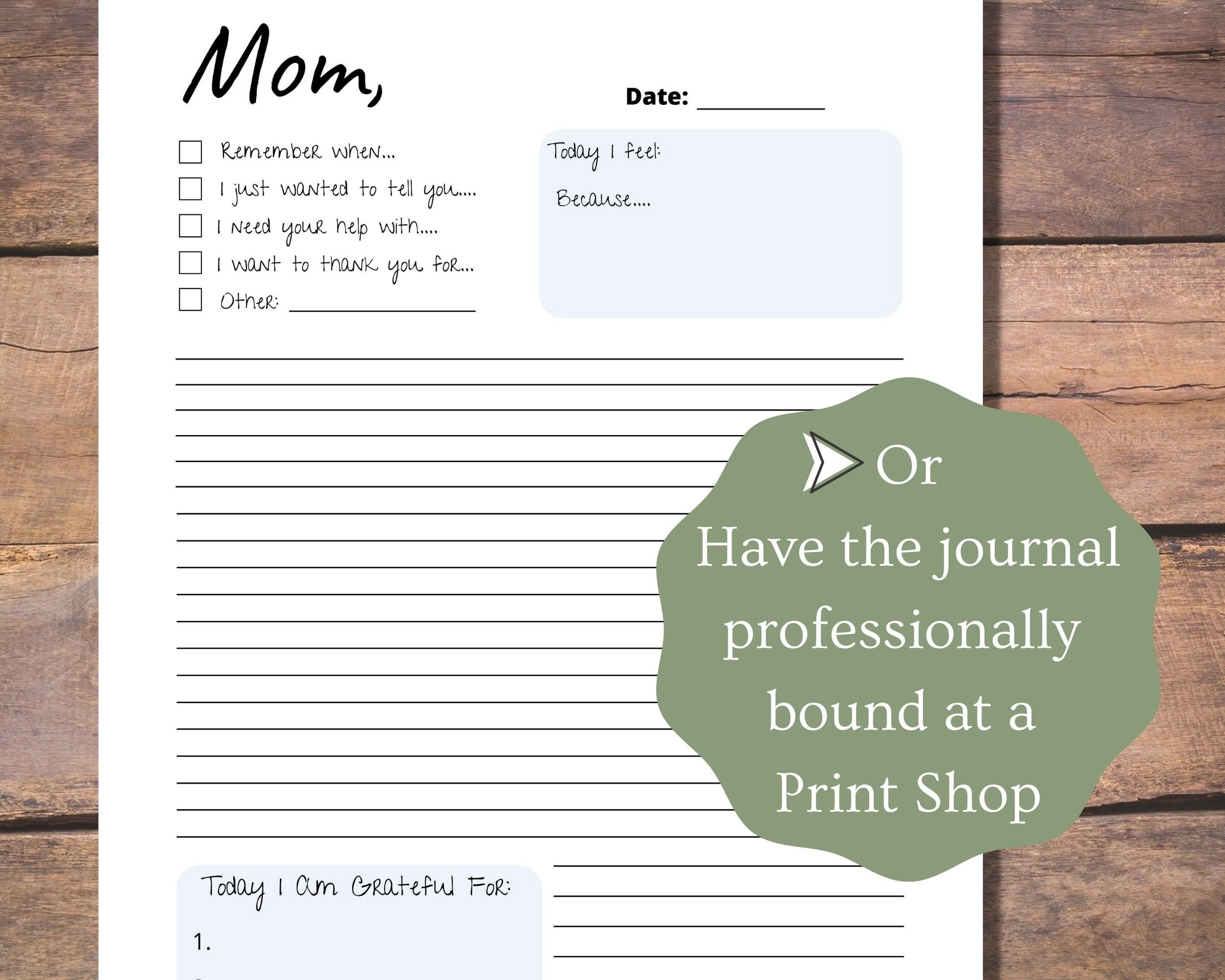 Mommy and Me Journal Template | Kid's Journal Printable | Mom and Me ...