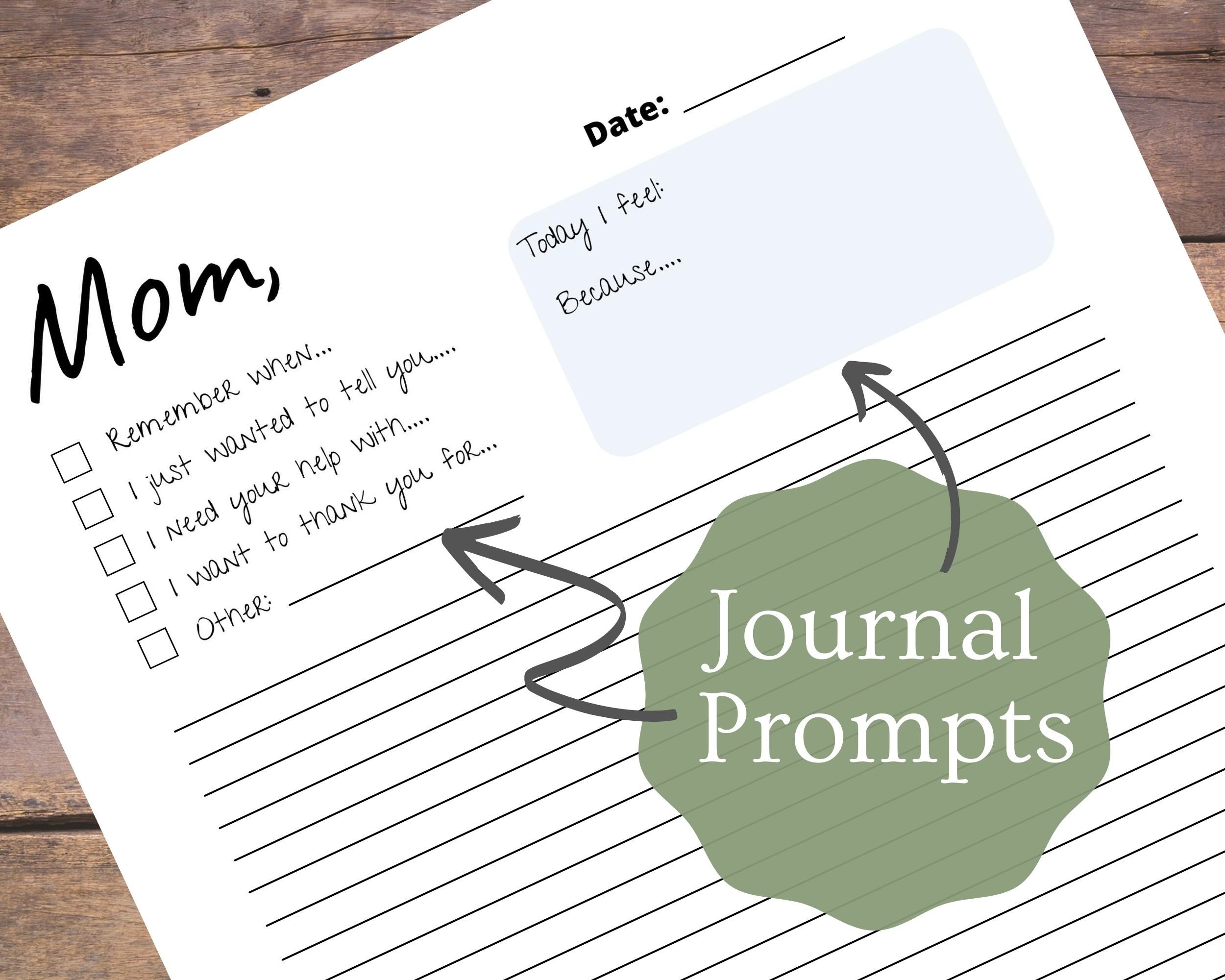 Mommy and Me Journal Template | Kid's Journal Printable | Mom and Me ...