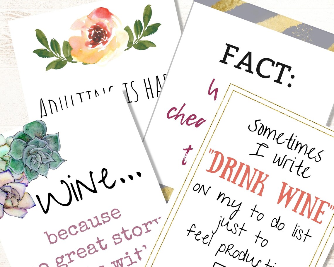 Funny Wine Label Printable | Fun Wine Bottle Gift Idea | Gift Box, Bag ...