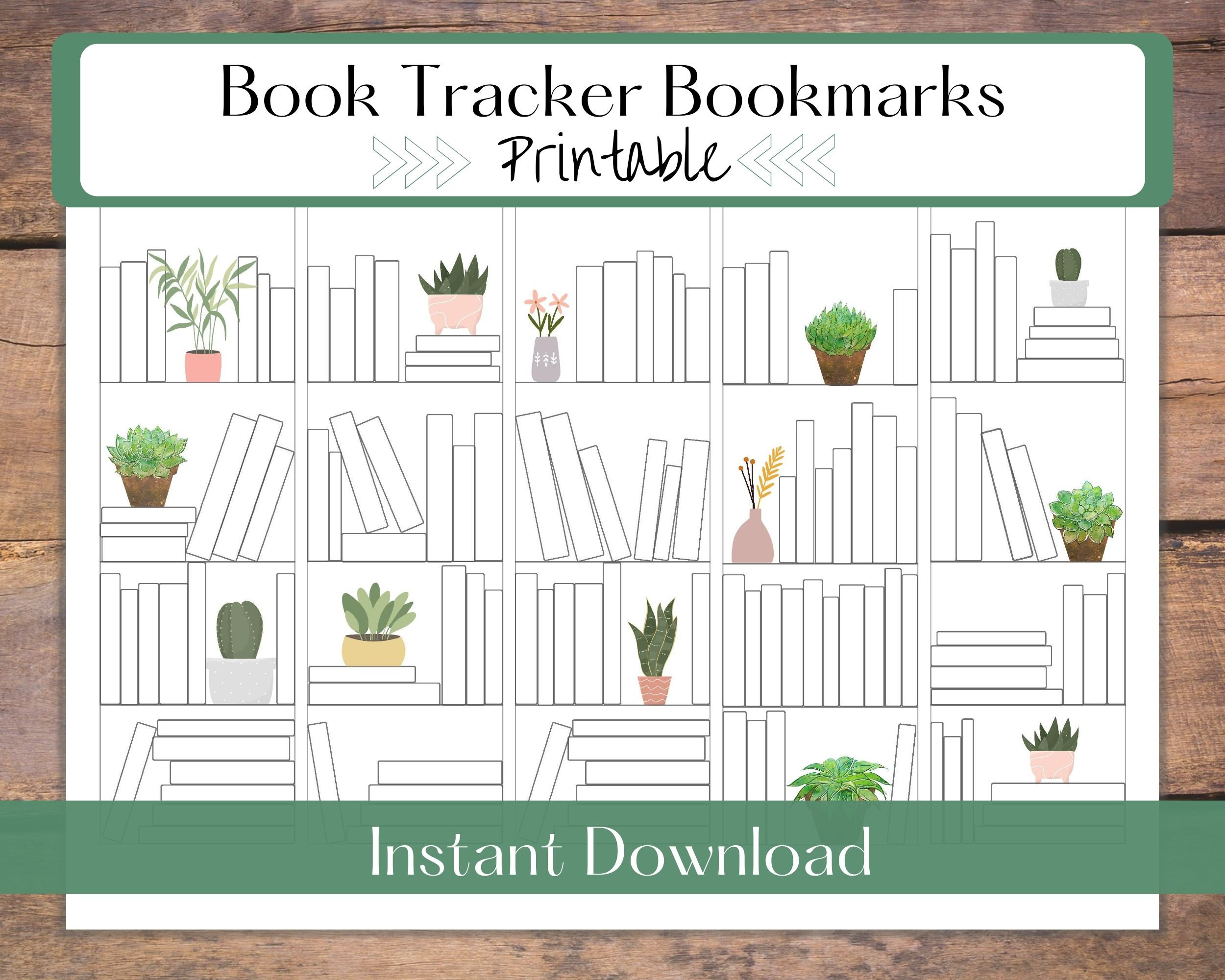 Book Tracker Bookmark Printable Reading Tracker Digital - Etsy