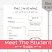 All About Me Student Printable | First Day of School | Meet the Student ...