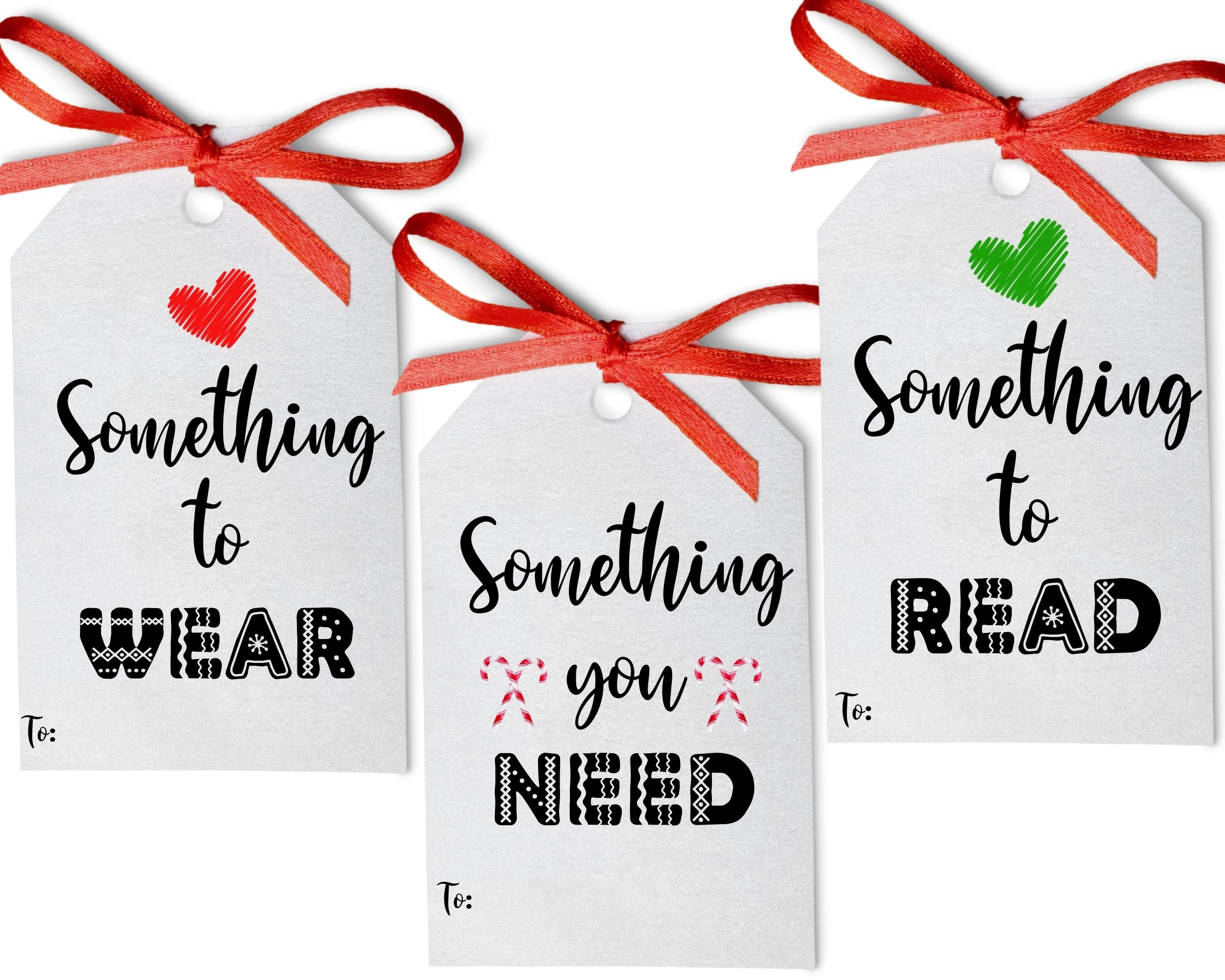 Four Gift Rule Christmas Gift Tags Printable Holiday Gift - Etsy