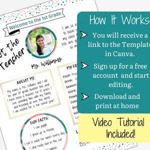 Meet the Teacher Template, Editable Welcome Back to School Flyer, Meet ...