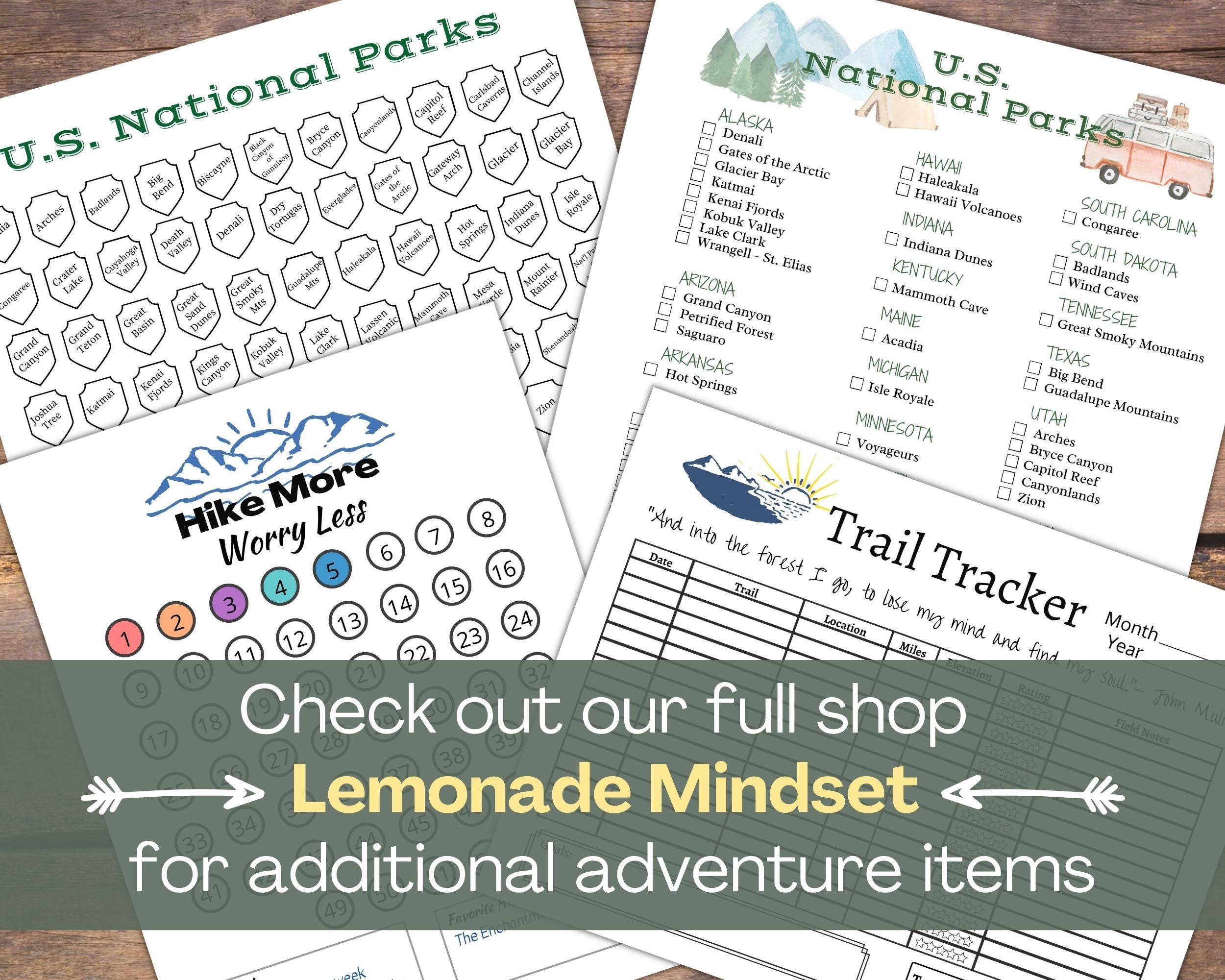 Printable Hiking Tracker | Trail Tracker | Downloadable Hiking Log - Etsy