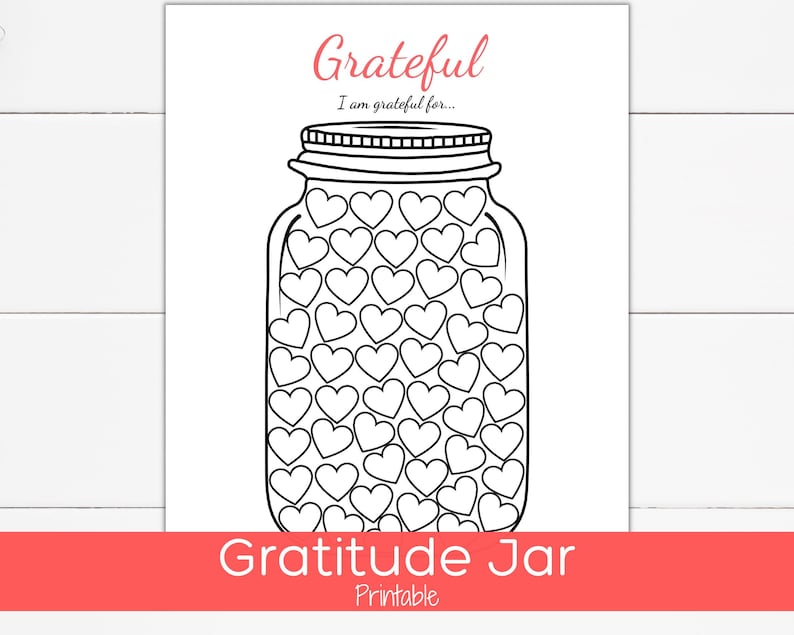 Gratitude Jar Printable, Gratitude Journal, Gratitude Challenge ...