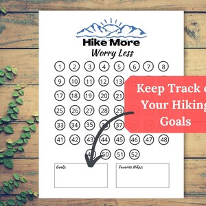 Printable Hiking Tracker | Trail Tracker | Downloadable Hiking Log - Etsy