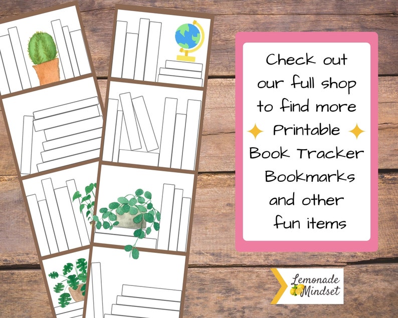 Book Tracker Bookmark Printable Reading Tracker Digital | Etsy
