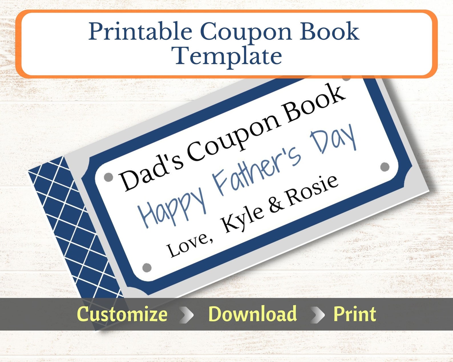 Printable Coupon Book Template for Dad | DIY Father's Day Gift ...