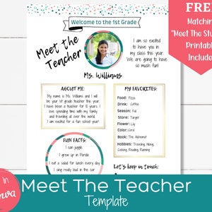 Meet the Teacher Template, Editable Welcome Back to School Flyer, Meet ...