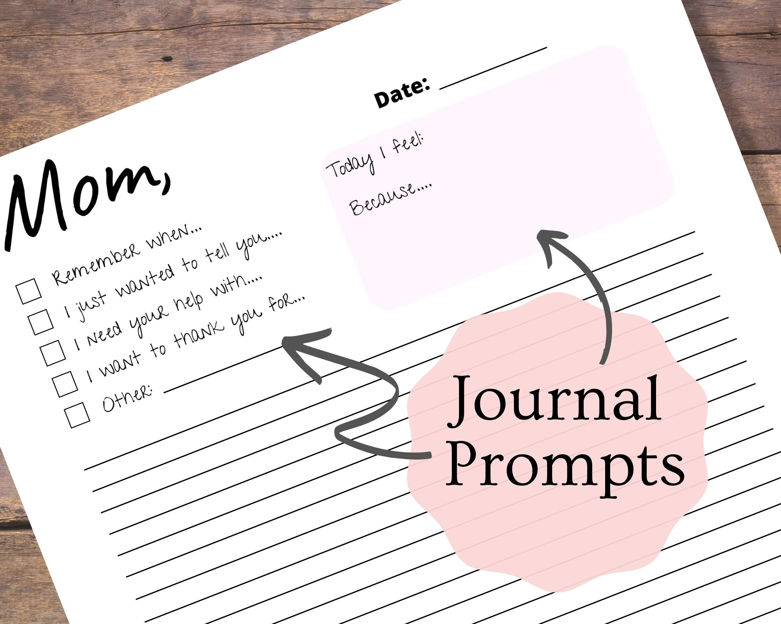 Mommy and Me Journal Template | Kid's Journal Printable | Mom and Me ...