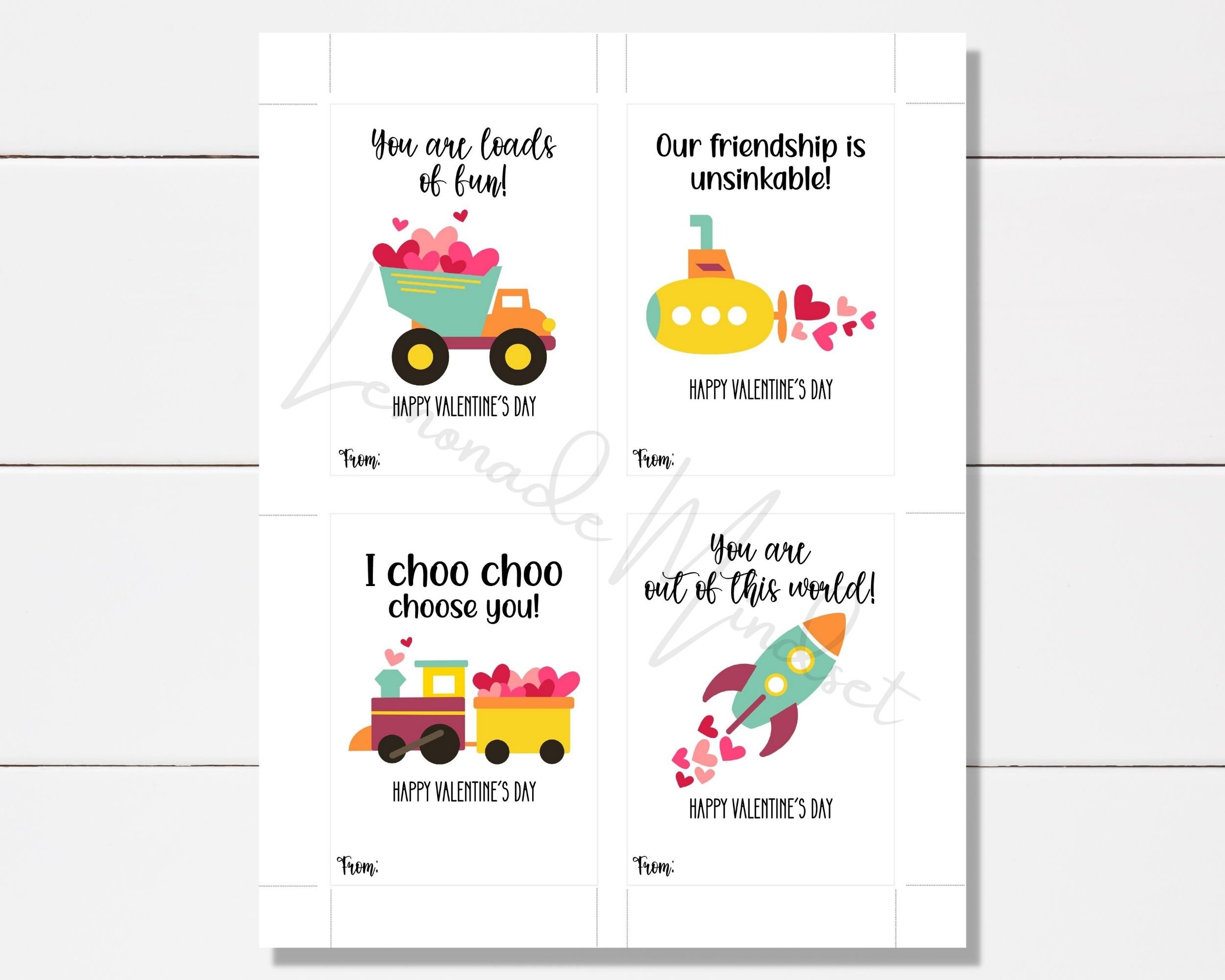 Valentine's Day Card for Kid's Class, Kid's Valentine's Day Card for ...