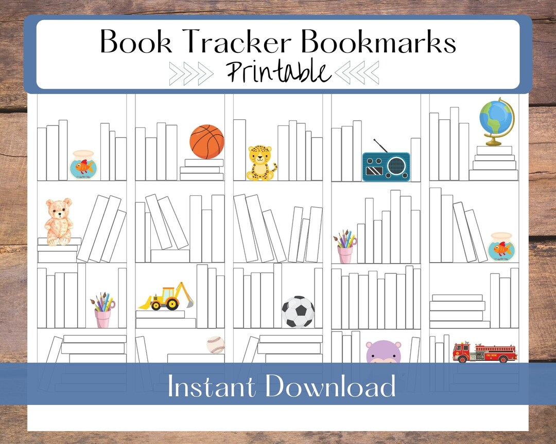 Book Tracker Bookmark Printable | Reading Log Digital Download | Kids ...