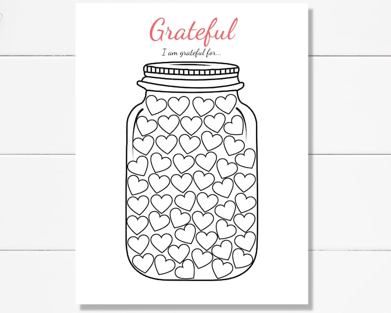 Gratitude Jar Printable, Gratitude Journal, Gratitude Challenge ...