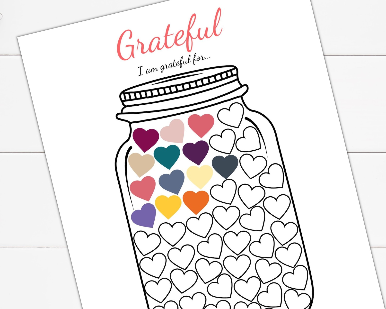 Gratitude Jar Printable, Gratitude Journal, Gratitude Challenge ...