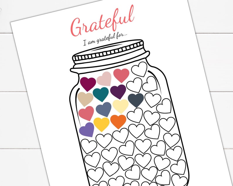Gratitude Jar Printable, Gratitude Journal, Gratitude Challenge ...