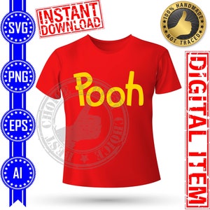 Pooh Svg Pooh Cut File Pooh Shirt Pooh Costume Pooh - Etsy