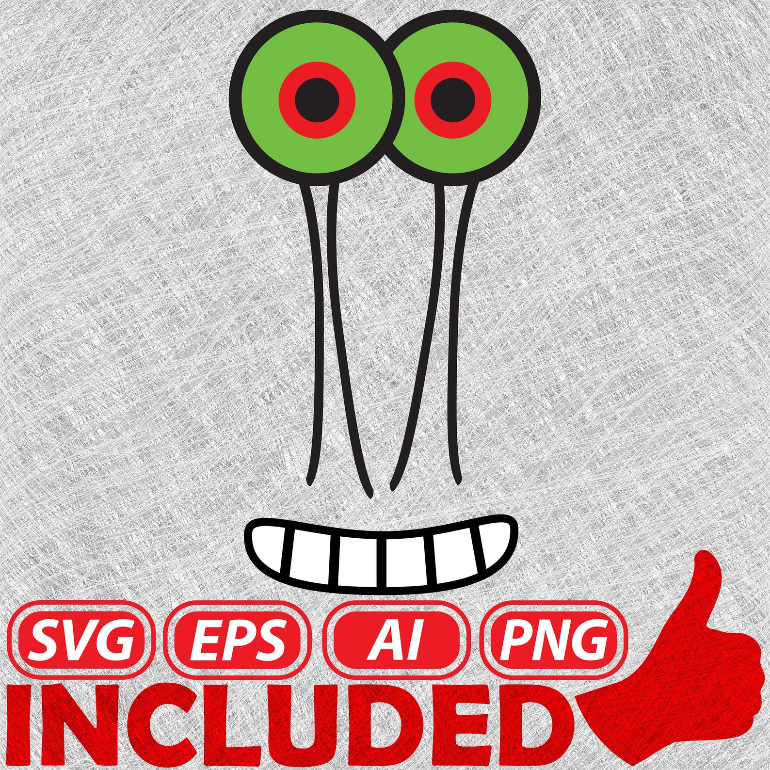 Gary snail face SVG cut file Gary Spongebob smiling face | Etsy