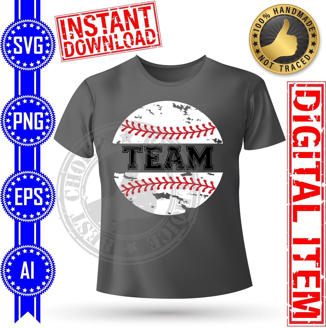 Split Baseball Svg Split Baseball Cut File Split Baseball - Etsy