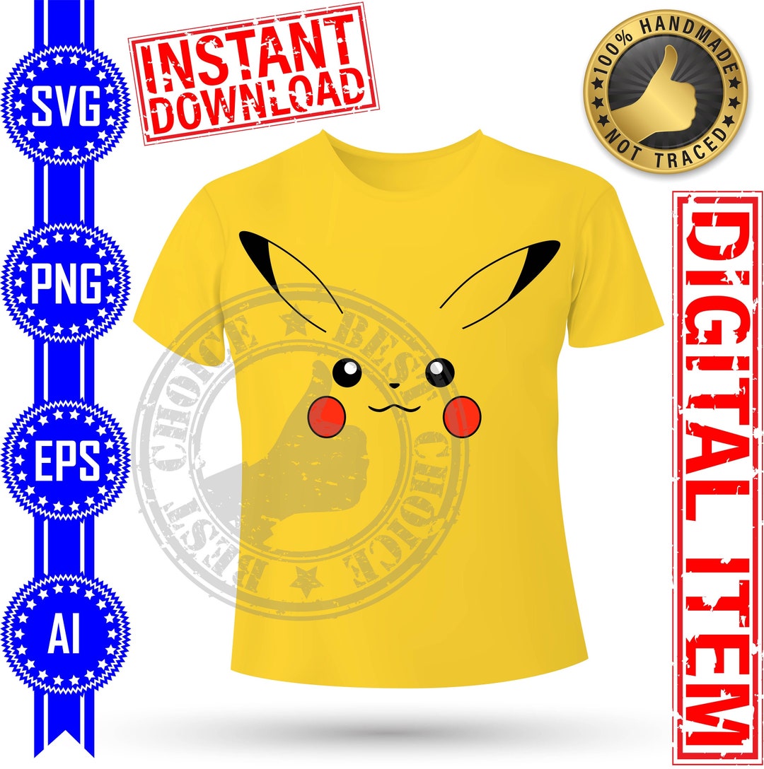 Pokemon Pikachu Svg Cut File Pikachu Face Svg Pokemon Cut - Etsy UK