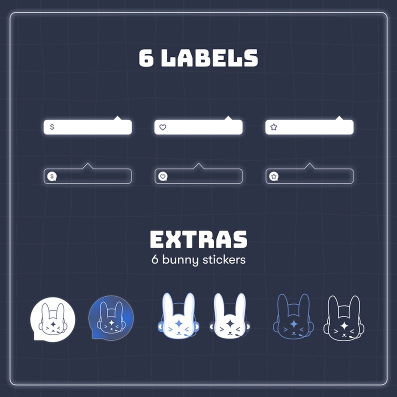 Gamer Bunny Animated Stream Pack Overlays, Cute, Scenes, Transitions ...