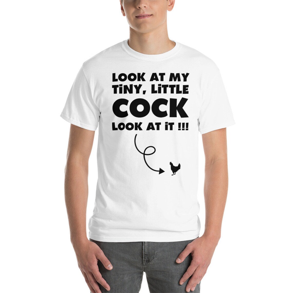 Look At My Tiny Little Cock Rooster T Shirt Adult Humor Prank Etsy