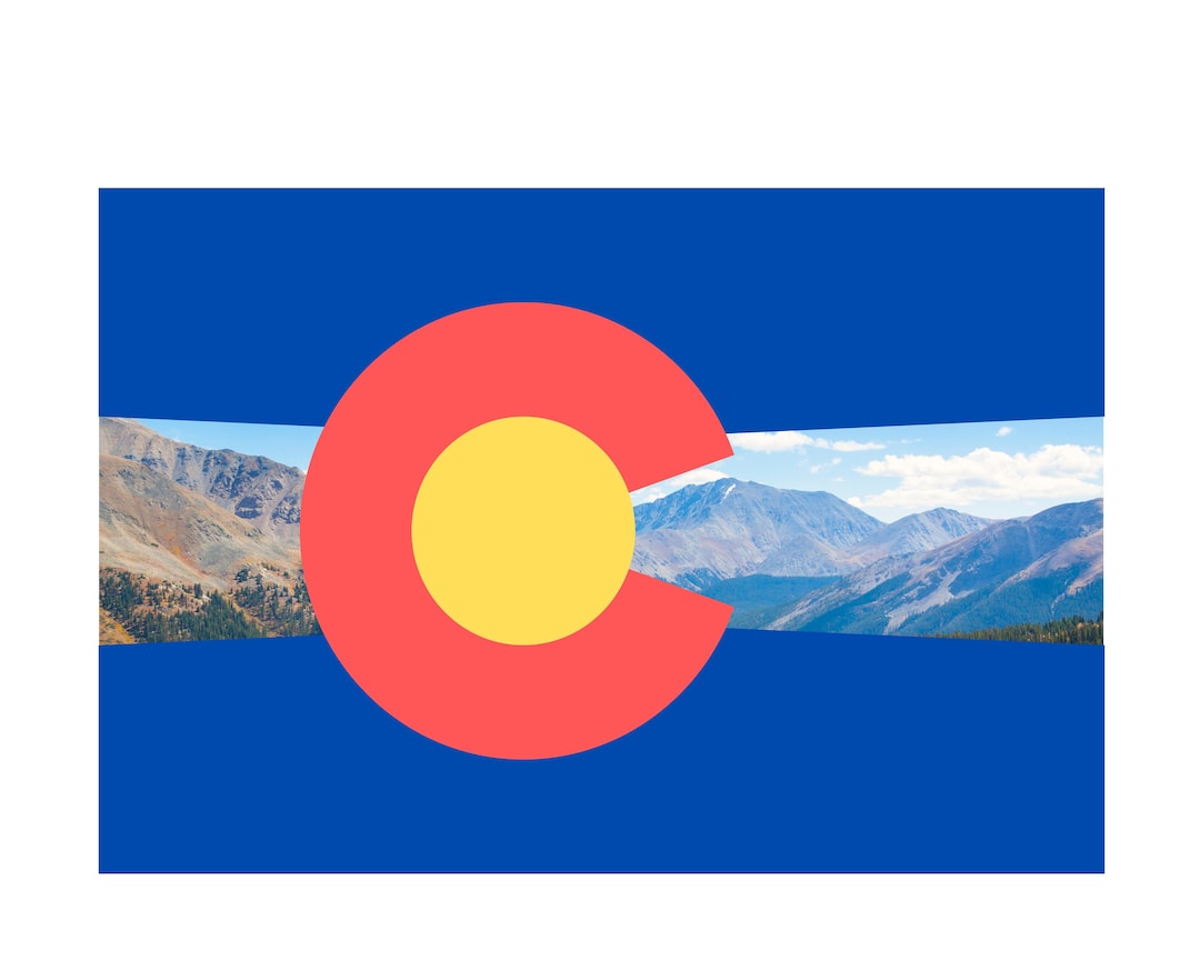 Colorado Flag and Scenery Printable Sublimation/waterslide - Etsy