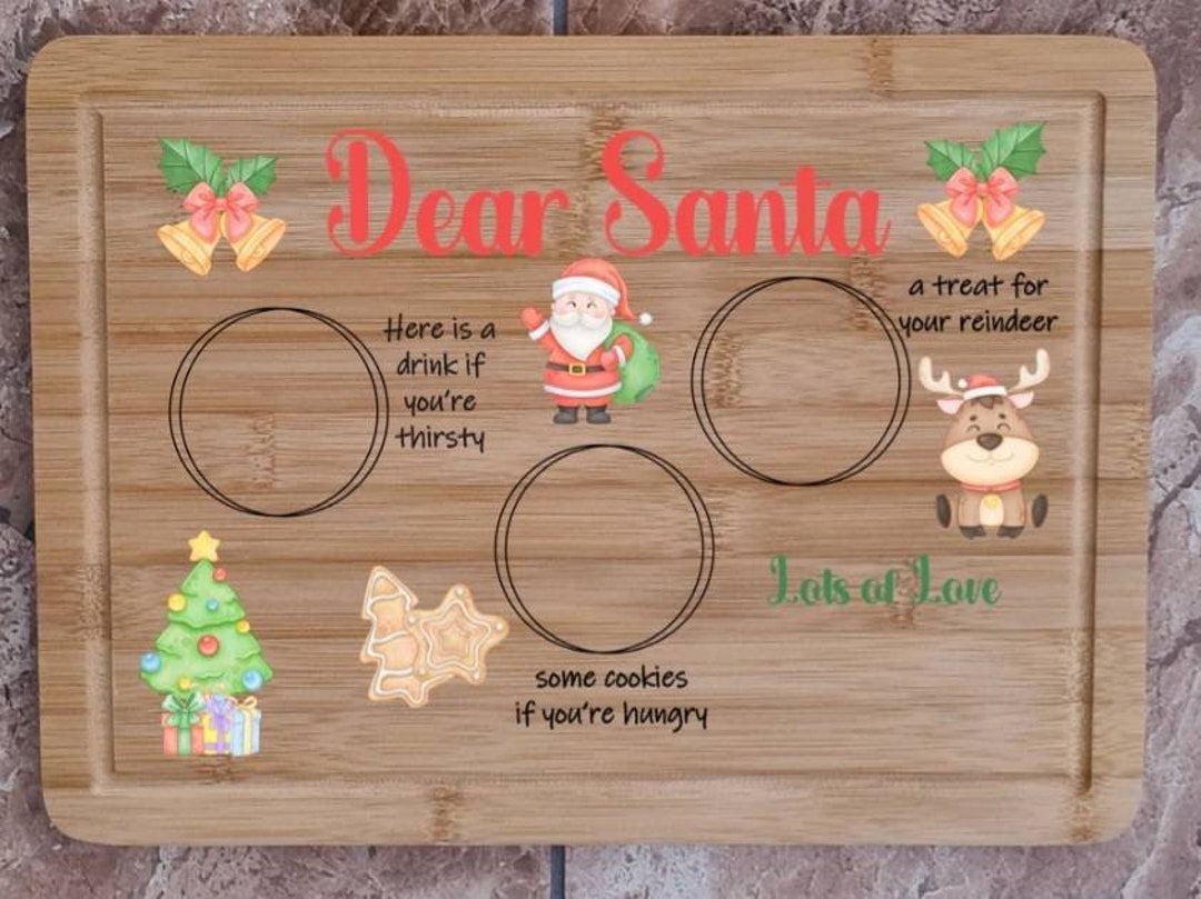 Santa Board Personalised Christmas Eve Board Santa Treat - Etsy UK