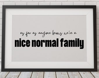 Nice Normal Family | Etsy UK
