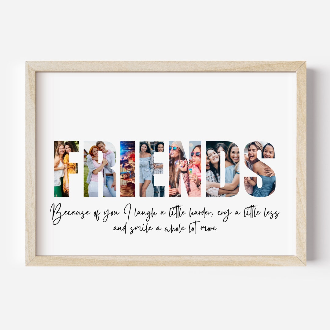 Friends Personalised Photo Print Gift for Best Friend Special Friend ...