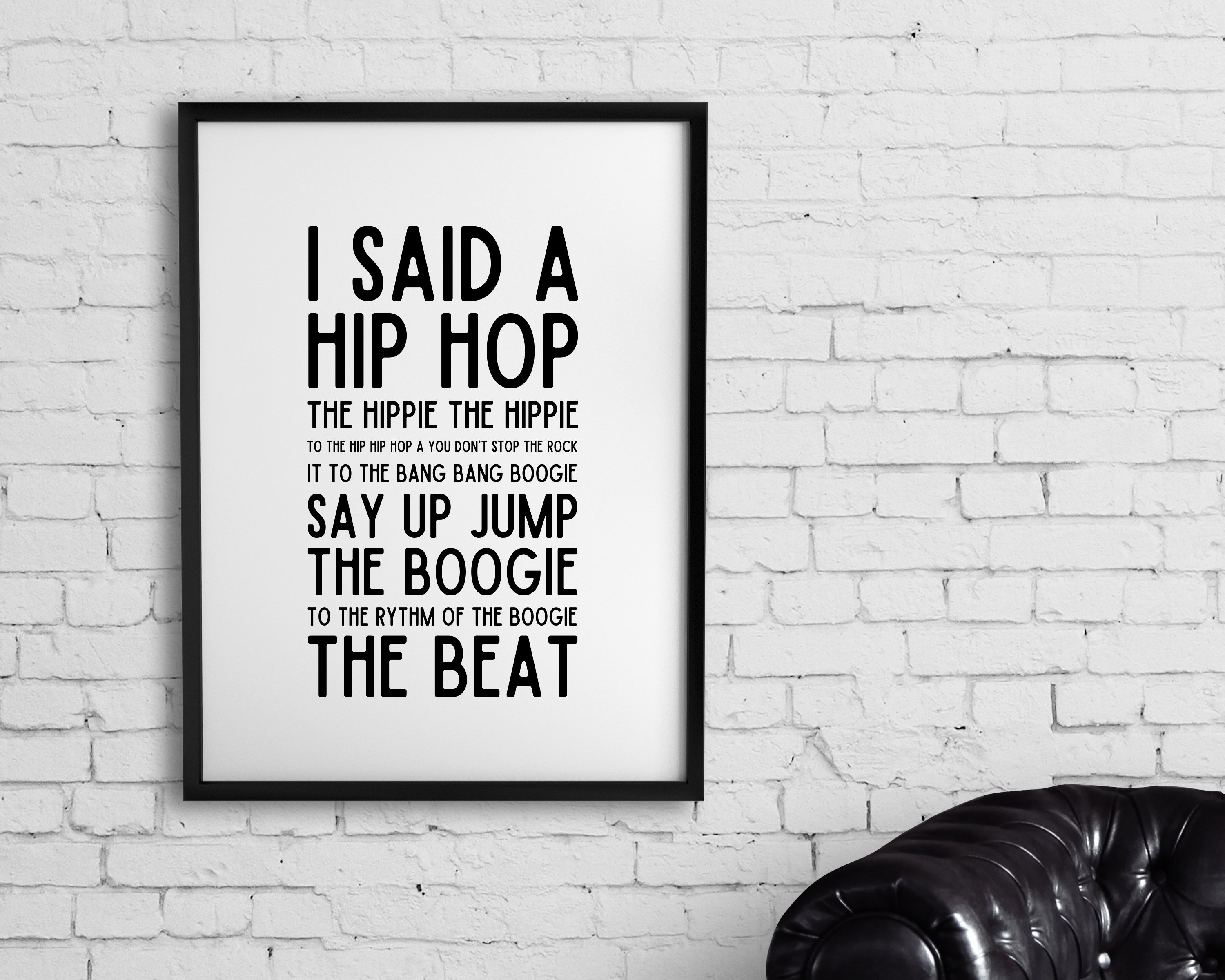 Rapper's Delight Print Black and White Prints Hip Hop - Etsy UK