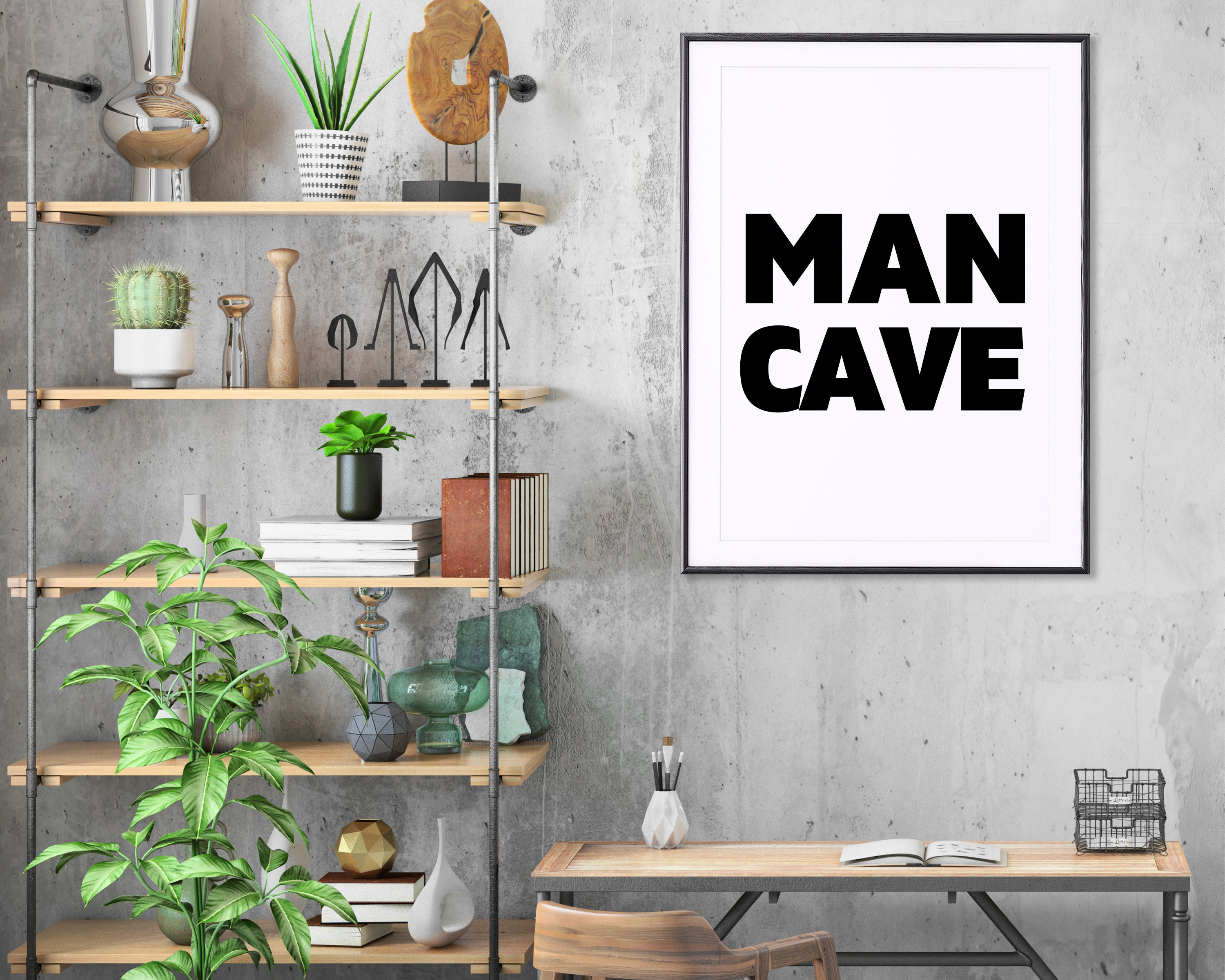 Man Cave Print / Man Cave Word Art / Man Cave Wall Art / Man | Etsy