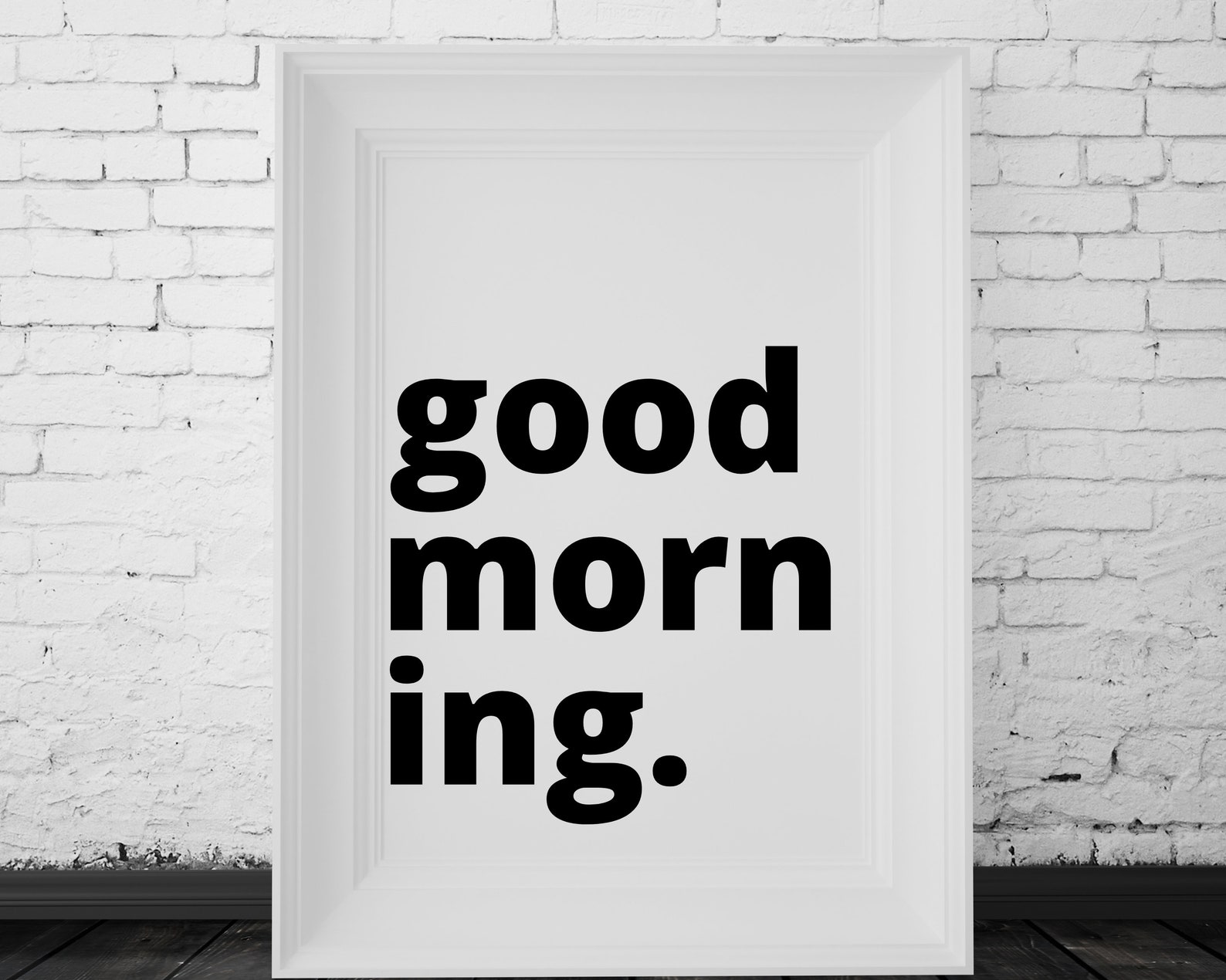 Good Morning Print Black and White Prints Black & White Wall - Etsy UK