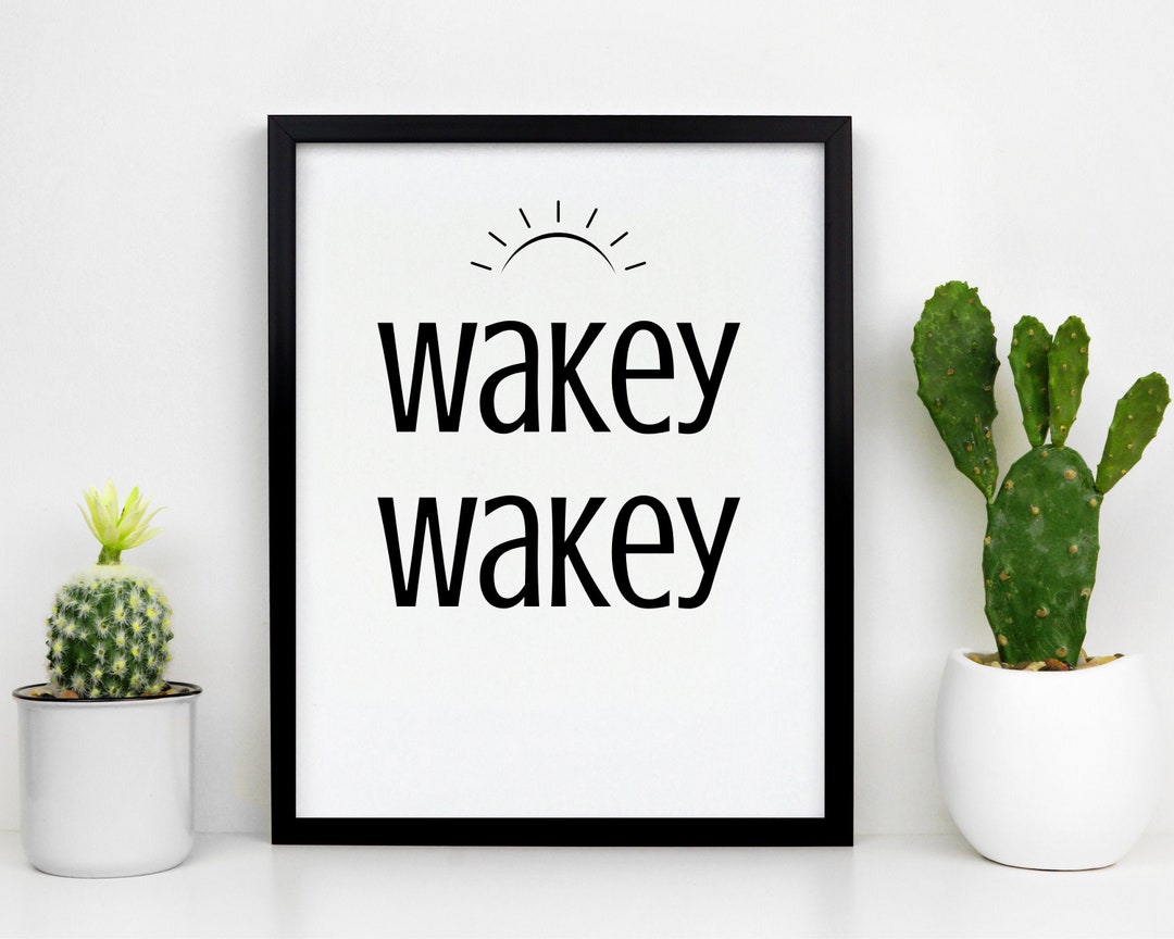 Wakey Wakey Print, Childs Room Print, Nursery Print, Kids Room Print ...